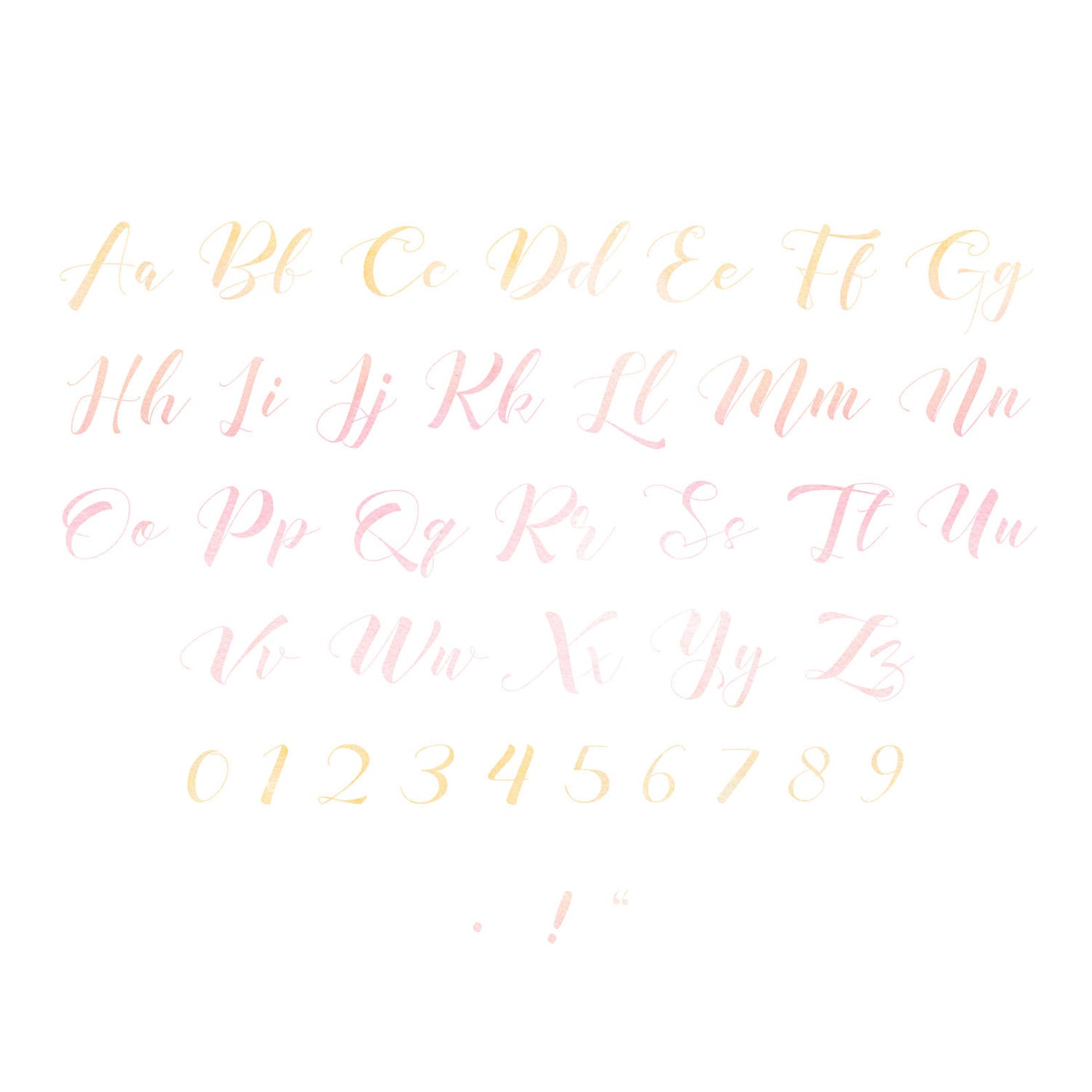 Pastel Pink Watercolor Alphabet Pink Alphabet Pastel | Etsy