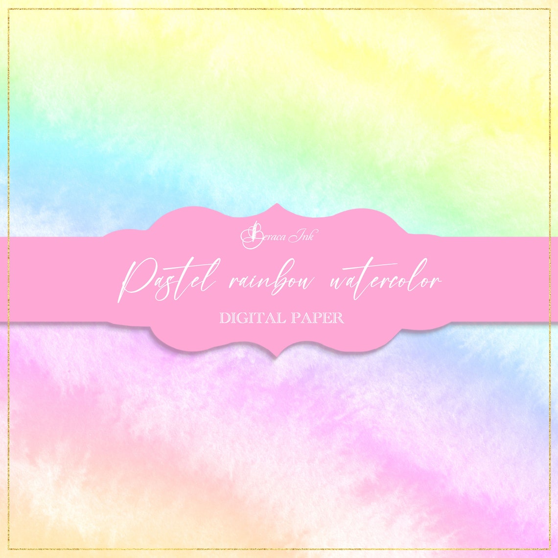 Pastel Rainbow Watercolor Digital Paper Gradient Wallpaper | Etsy