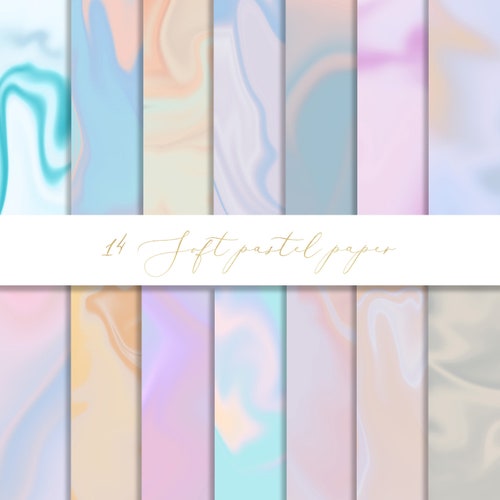 Pastel Ombre Digital Paper. Gradient Digital Papers: Soft - Etsy