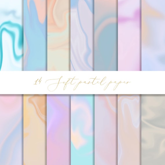 Soft Pastel Digital Paper Ombre Digital Paper Neutral Paper - Etsy