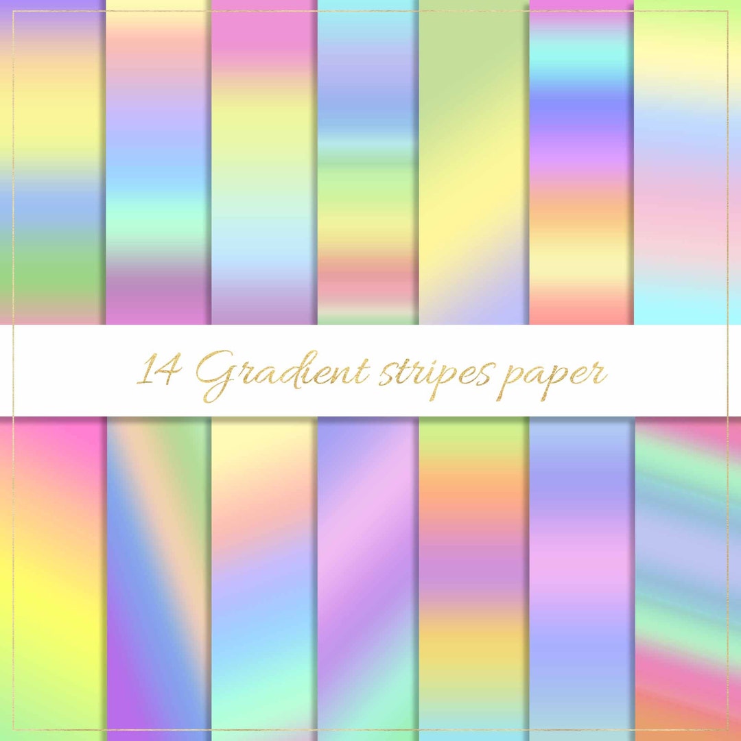 Gradient Stripes Digital Paper, Gradient Backdrop, Ombre Background ...