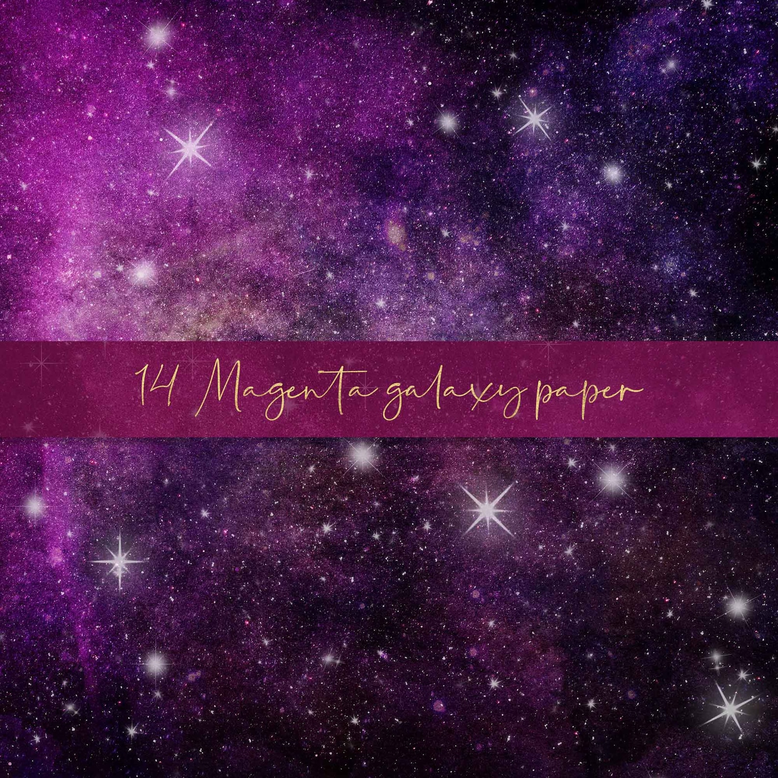 Magenta galaxy digital paper cosmic paper watercolor galaxy | Etsy