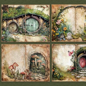 Hobbit House Garden Journal Pages, Hobbit Junk Journal, Forest Digital ...