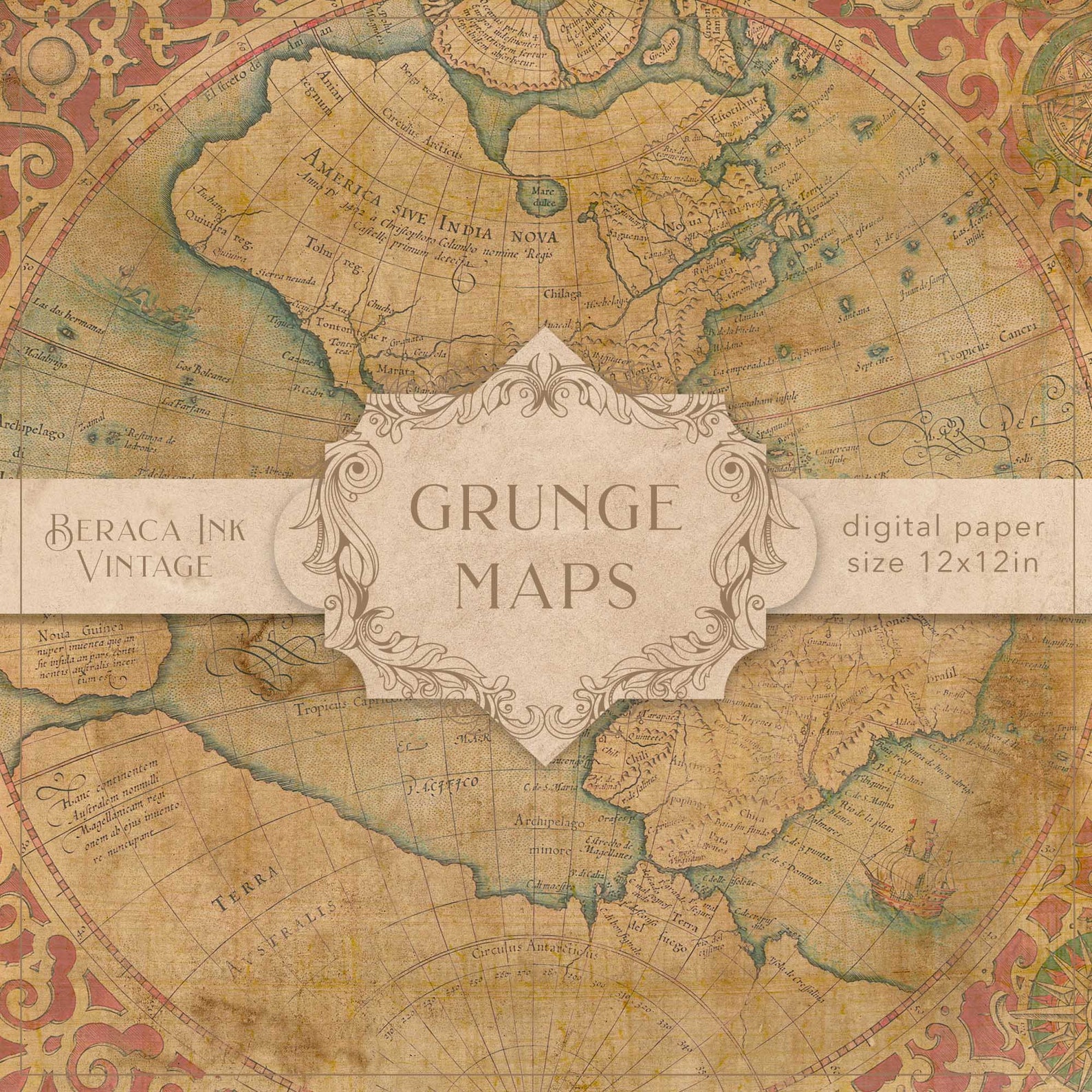 Grunge Maps Digital Paper Old Maps Paper Junk Journal - Etsy