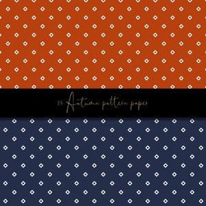 Autumn Pattern Digital Paper, Dots Pattern Paper, Fall Colors ...