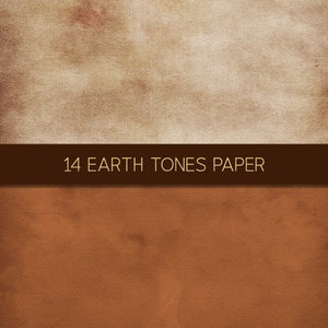 Earth Tones Digital Paper, Neutral Background, Brown Watercolor ...