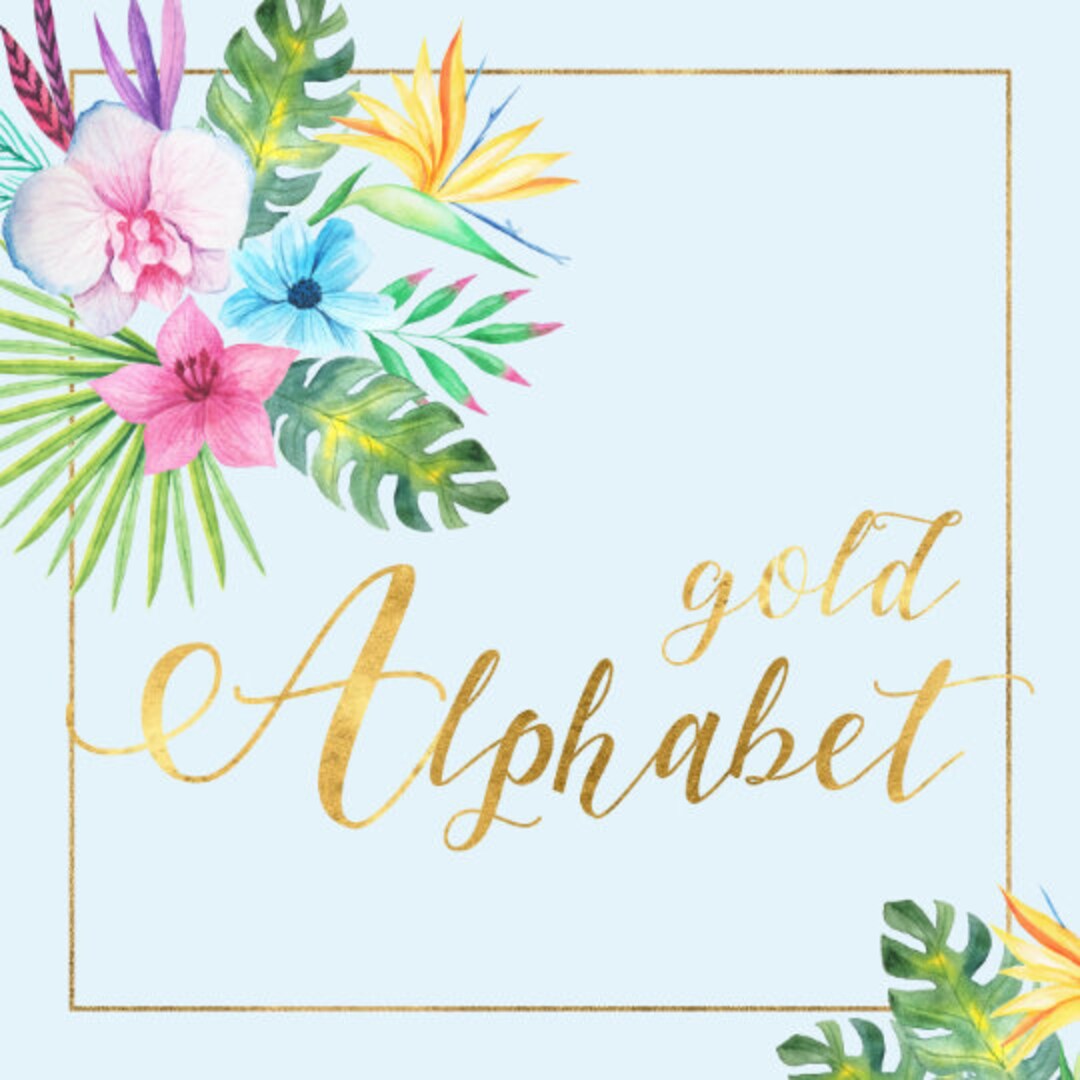 Gold Foil Alphabet, Gold Alphabet, Alphabet Clipart, Gold Letters ...