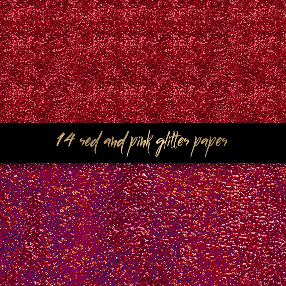 Red Glitter Digital Paper Pink Glitter Digital Paper Red - Etsy