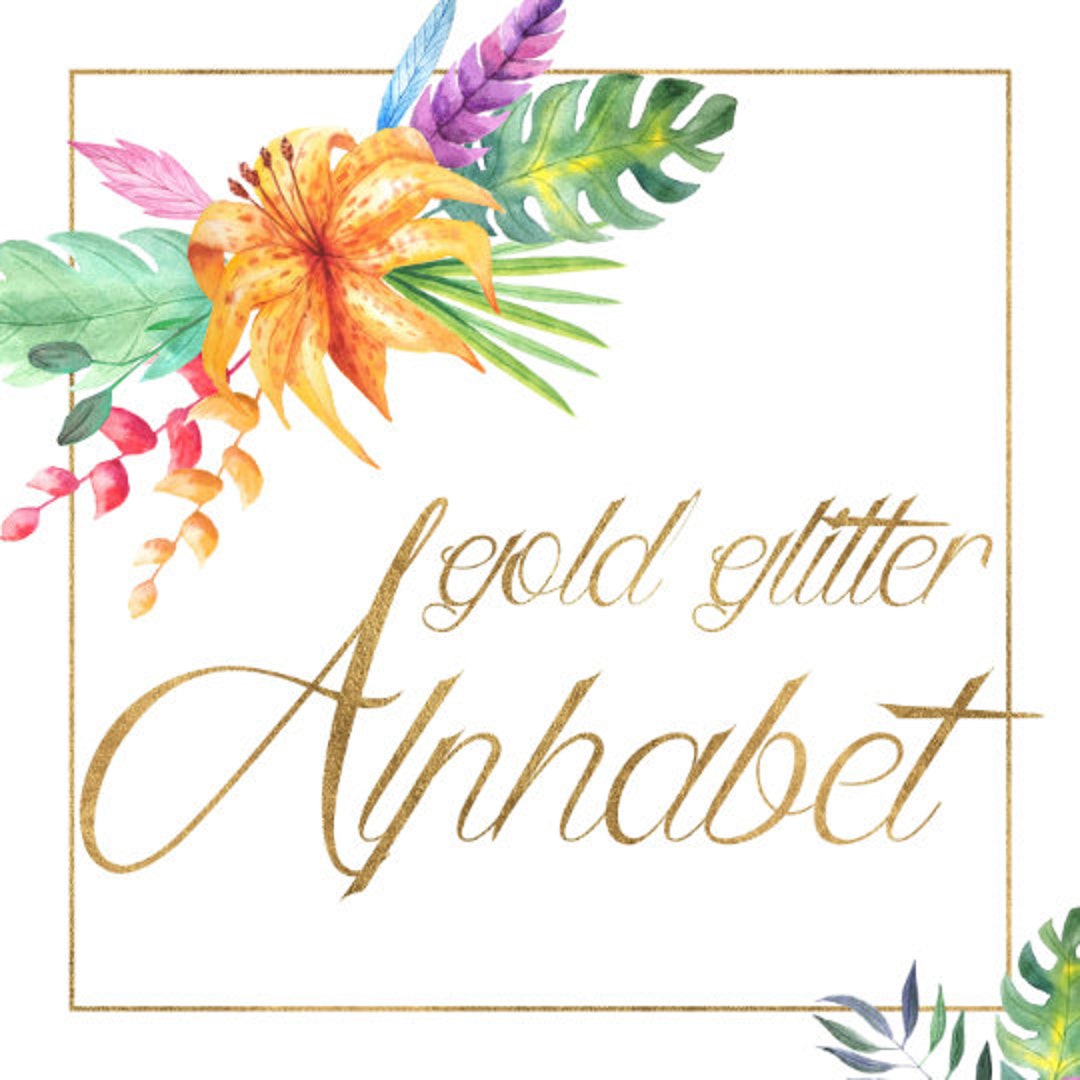 Gold Alphabet, Gold Glitter Alphabet, Alphabet Clipart, Gold Letters ...