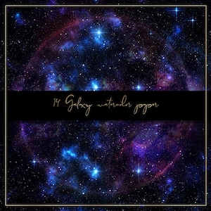 Galaxy Watercolor Digital Paper, Pattern, Stardust Background, Universe ...
