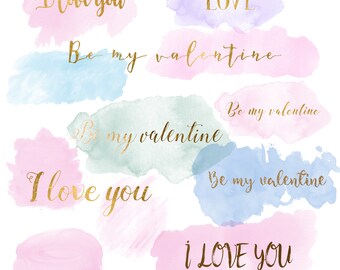 Watercolor Brush Strokes Watercolor Clipart Pastel Card | Etsy