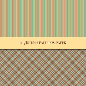 Autumn Patterns Digital Paper, Tartan Pattern, Autumn Plaid, Fall ...