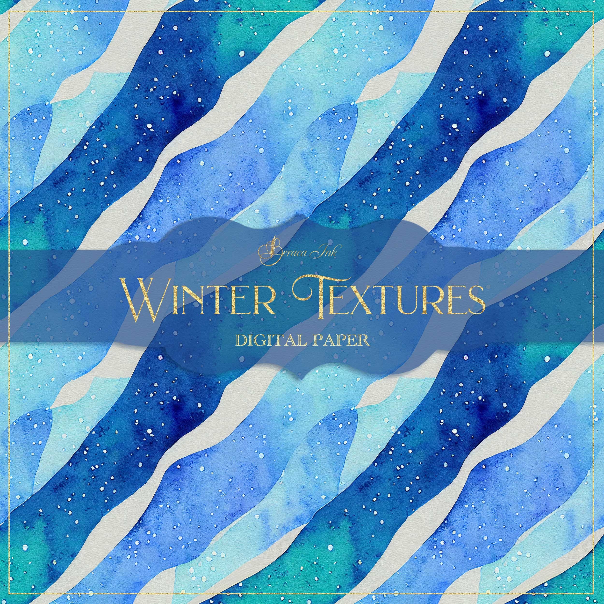 Winter Texture Digital Paper Seamless Pattern Blue - Etsy