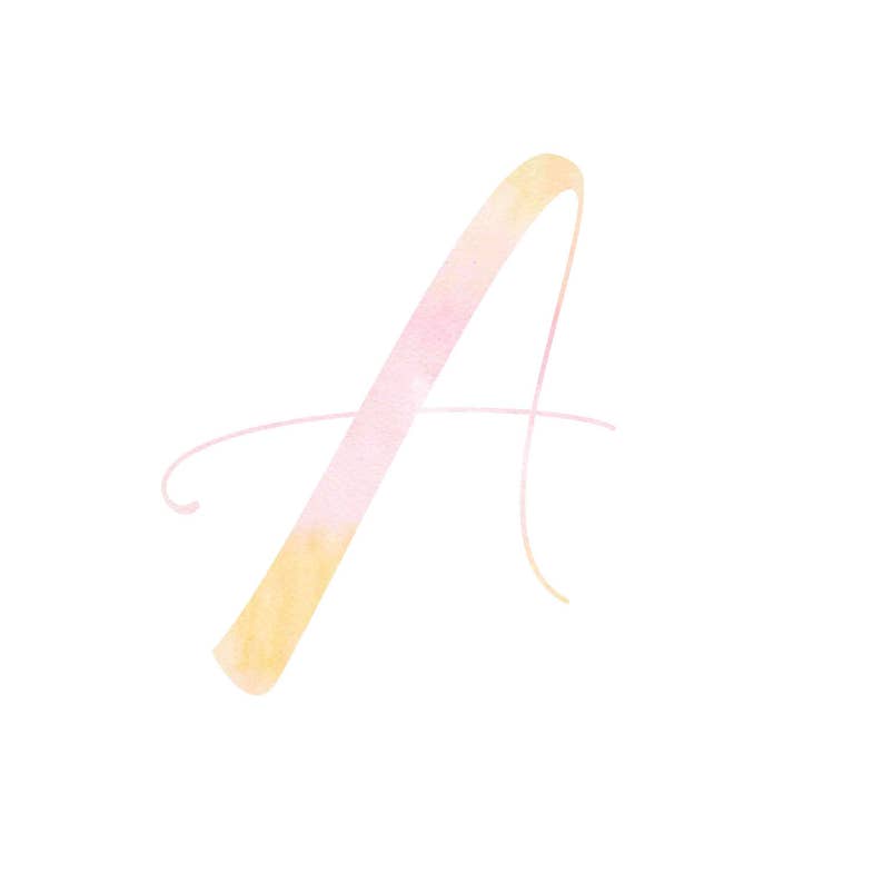 Pastel Pink Watercolor Alphabet Pink Alphabet Pastel | Etsy