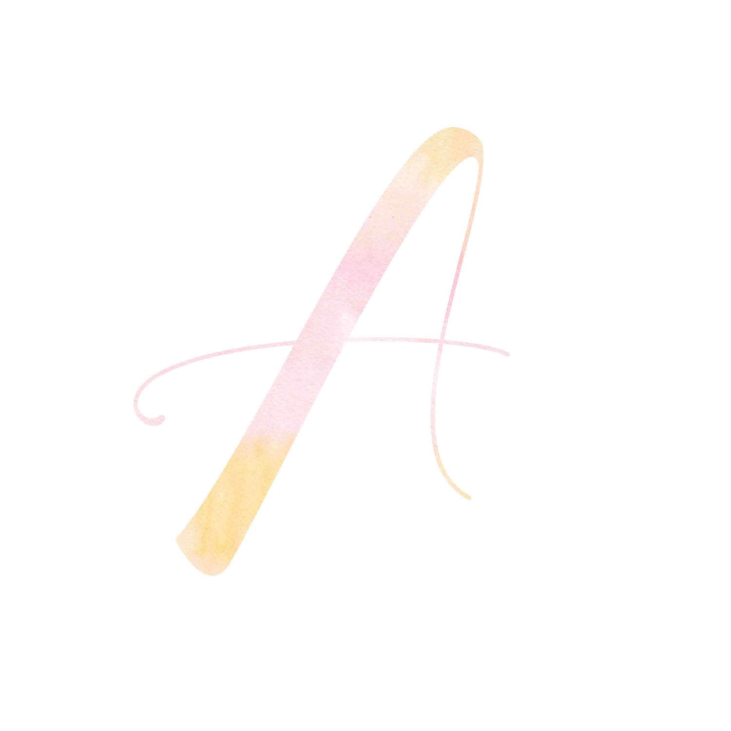 Pastel Pink Watercolor Alphabet Pink Alphabet Pastel | Etsy