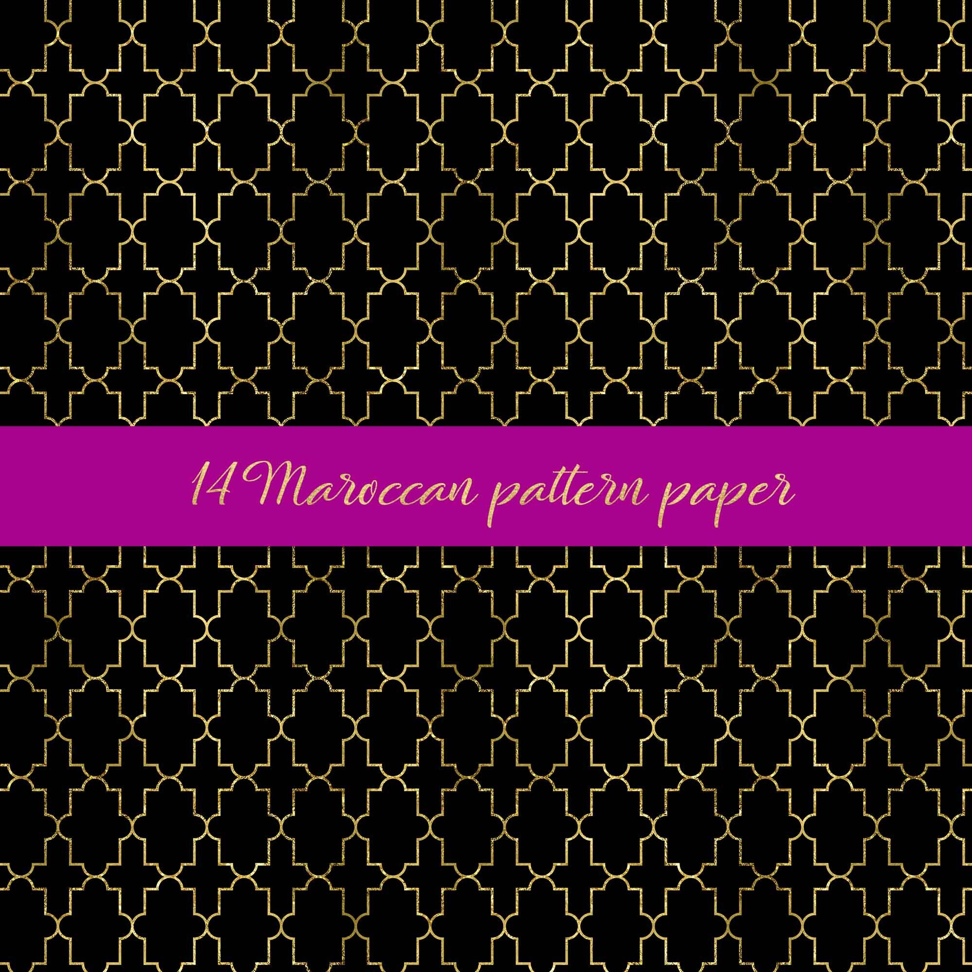 Moroccan Digital Paper, Seamless Paper, Gold Pattern Paper, Arabic ...