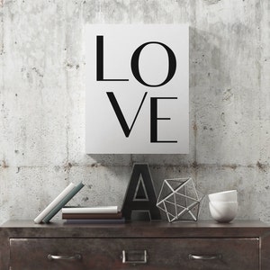 Love Print, Printable Love, Typography Wall Art, Love Digital Print ...