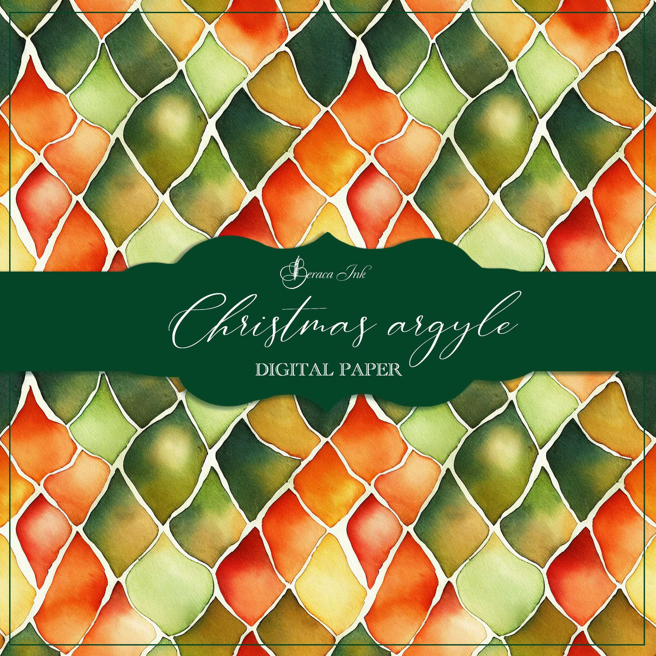 Christmas Argyle Digital Paper Seamless Pattern Christmas - Etsy