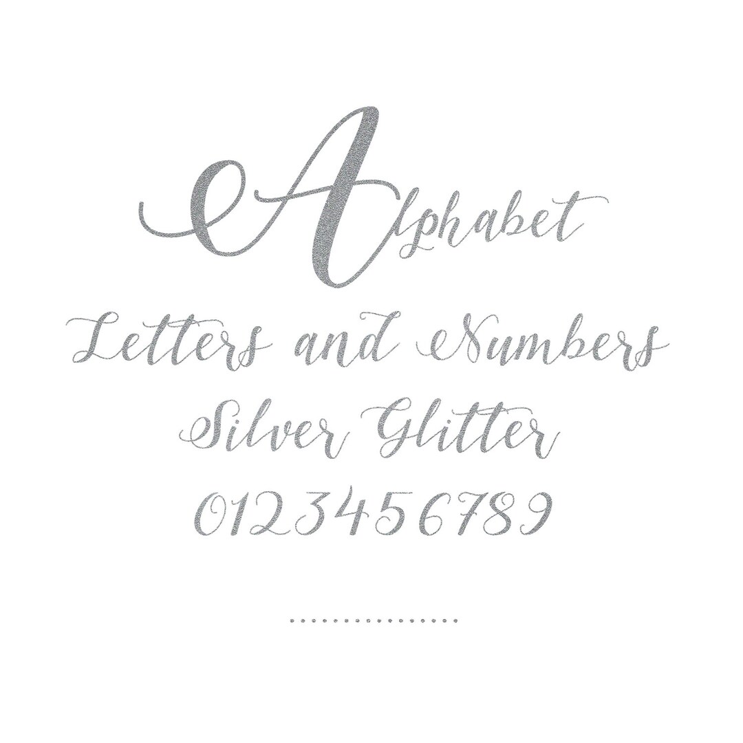 Silver Glitter Alphabet, Silver Alphabet, Clip Art Silver Glitter ...