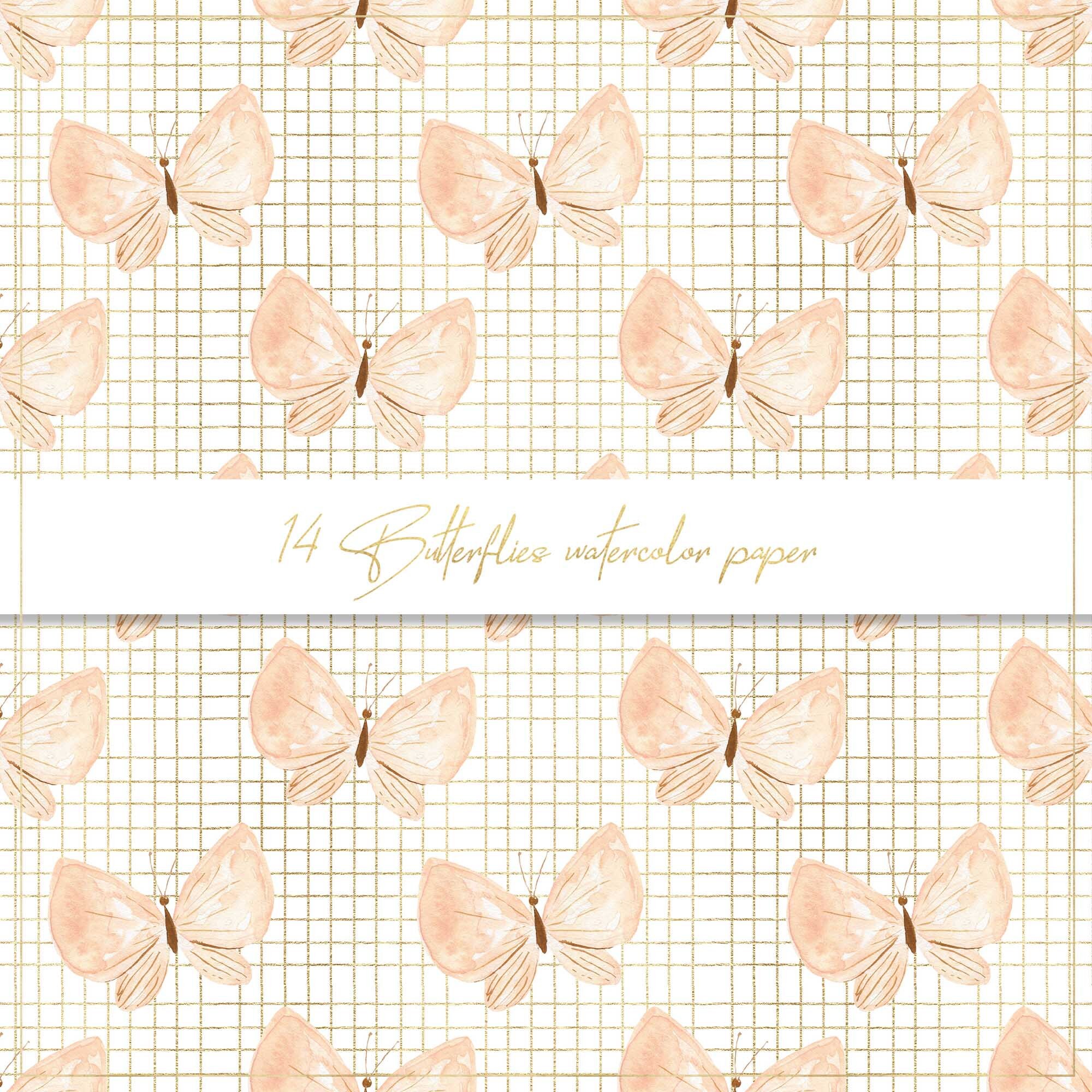 Butterflies digital paper seamless pattern spring butterfly | Etsy