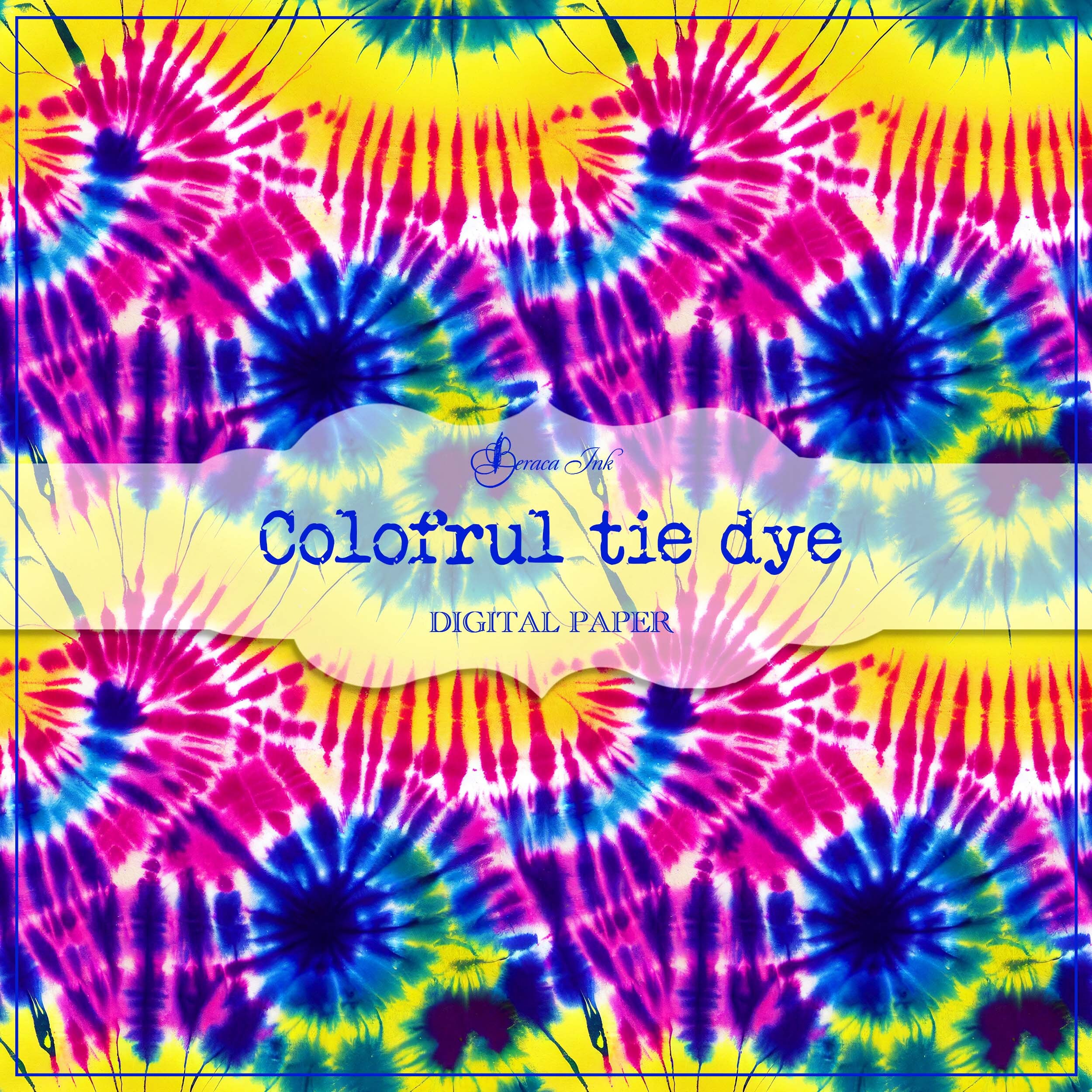 Colorful Tie Dye Digital Paper Seamless Pattern Rainbow - Etsy