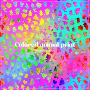 Colored Animal Print Digital Paper, Seamless Pattern, Tiger Stripes ...