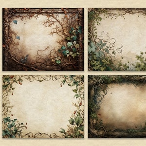 Vintage Vines Journal Pages, Printable Botanical Ephemera, Vintage ...
