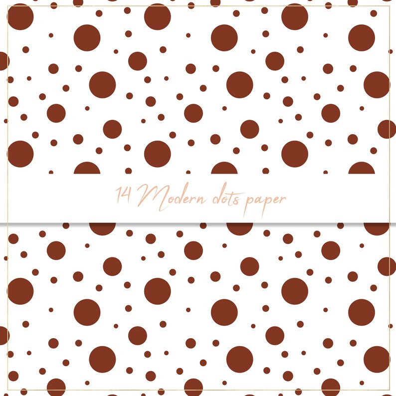 Modern Dots Digital Paper Polka Dots Seamless Pattern - Etsy