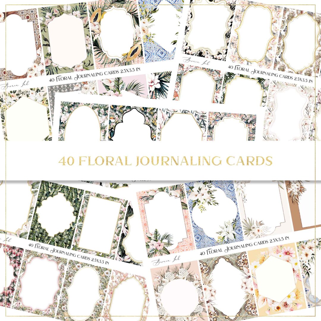 Floral Journaling Cards, PRINTABLE Stationery, Prayer Note Cards, Bible ...