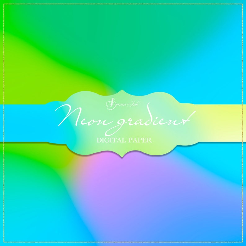 Neon Gradient Digital Paper Gradient Pattern Rainbow Ombre - Etsy
