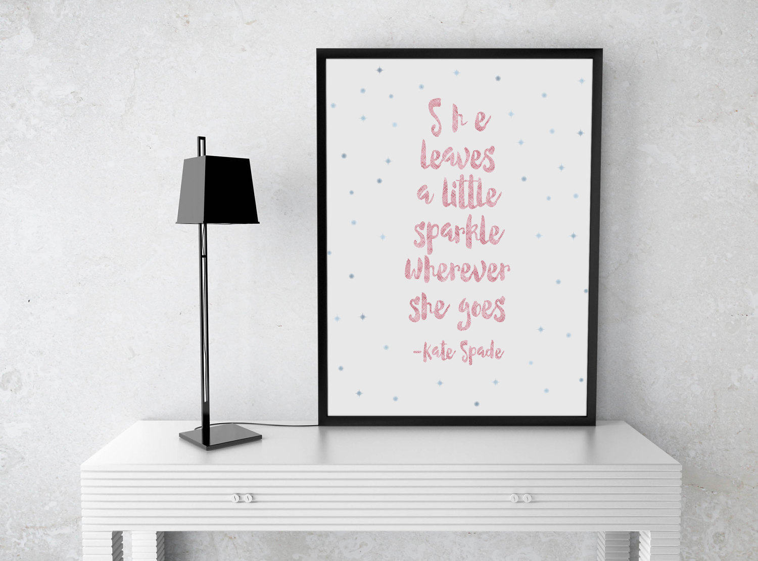 3 Kate Spade Prints Kate Spade Quote Spade Wall Art She - Etsy