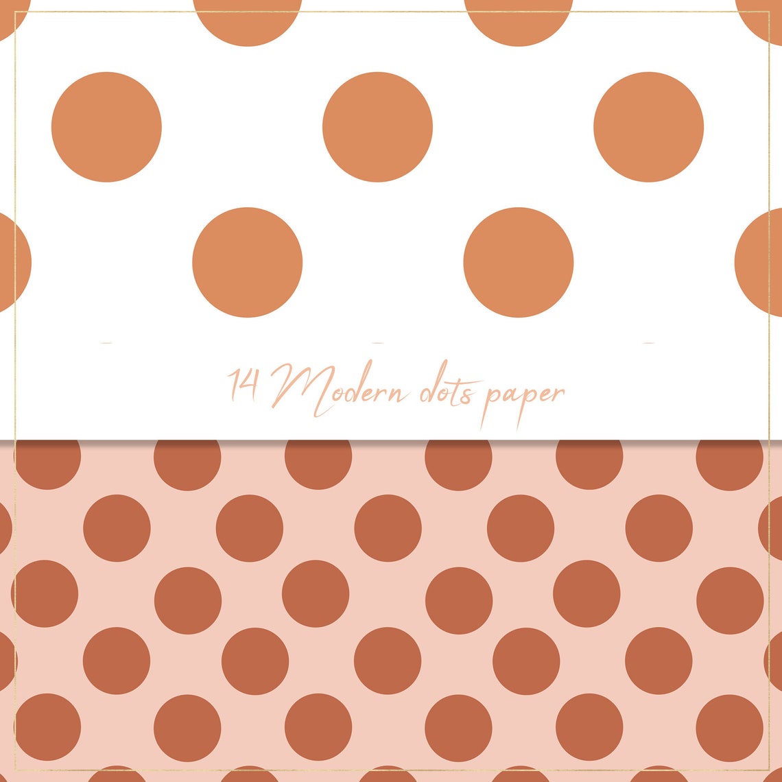 Modern Dots Digital Paper Polka Dots Seamless Pattern | Etsy
