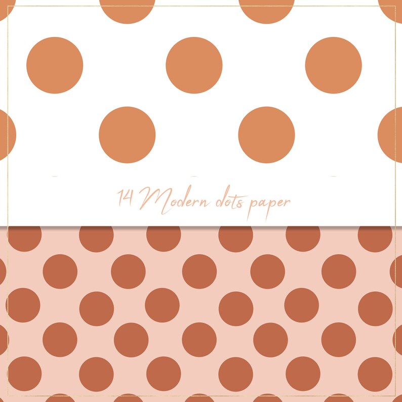 Modern Dots Digital Paper Polka Dots Seamless Pattern - Etsy