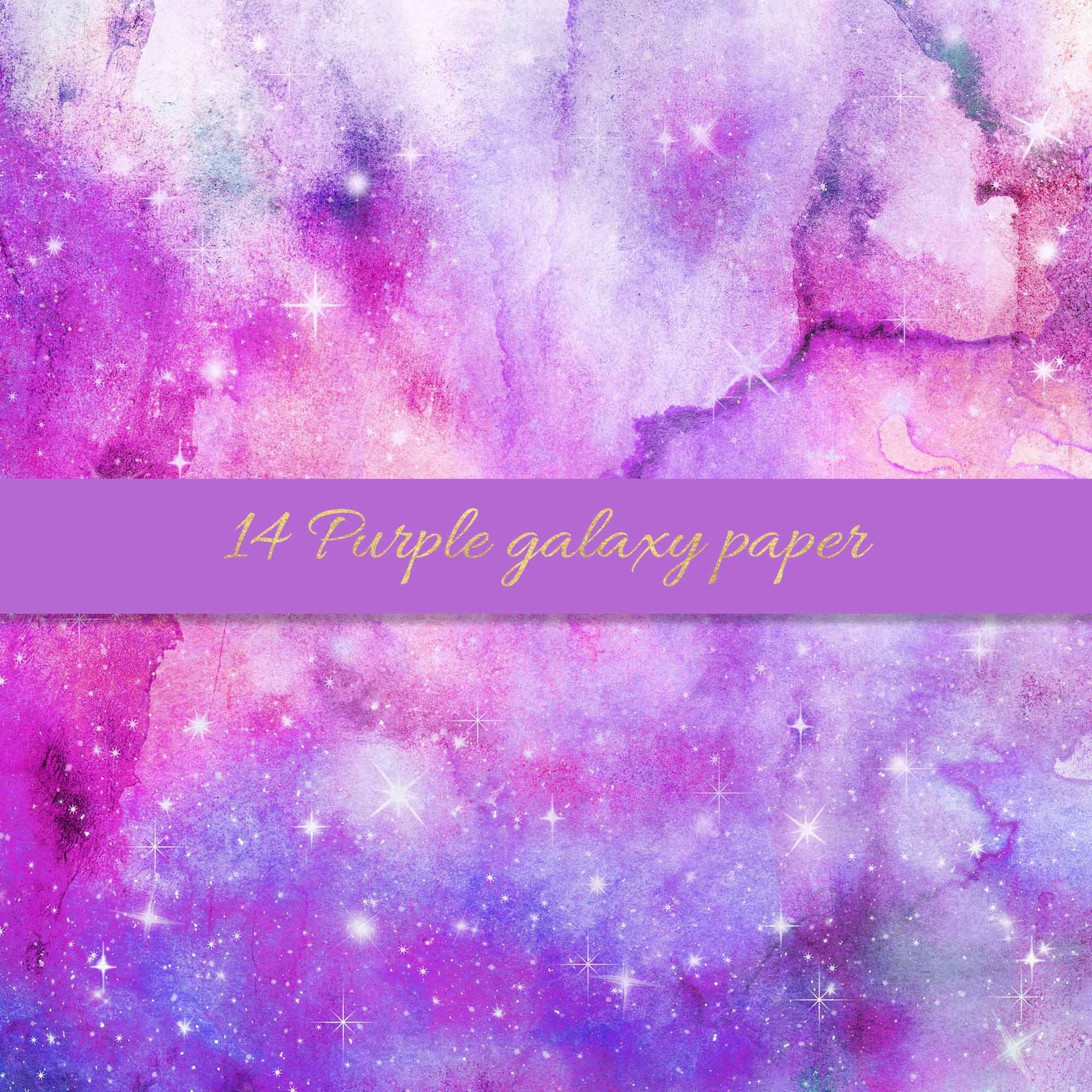 Purple Galaxy Digital Paper Galaxy Pattern Purple - Etsy