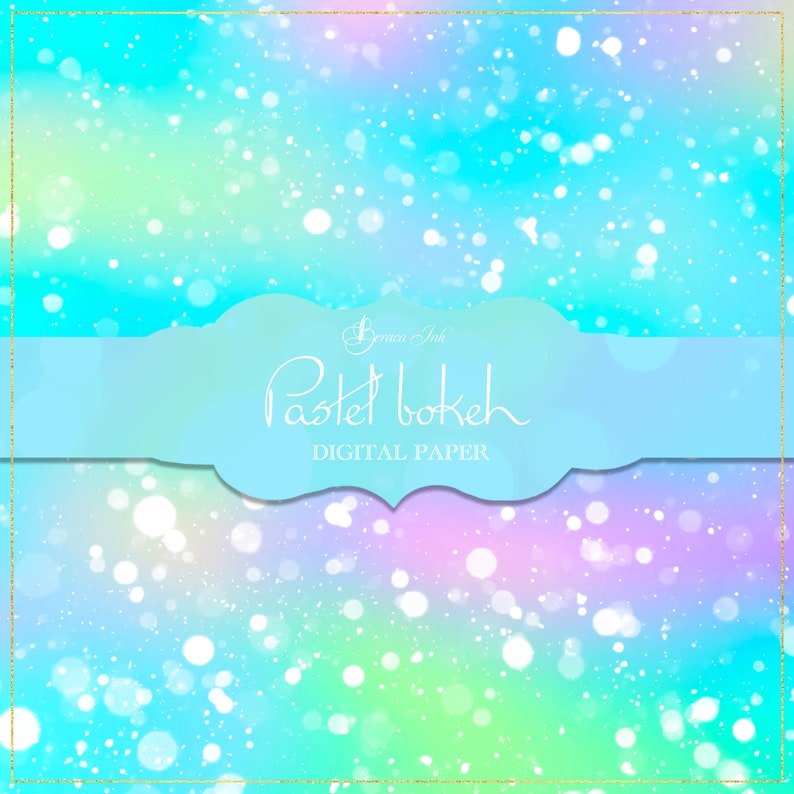 Pastel Bokeh Digital Paper Bokeh Pattern Rainbow Backdrop - Etsy