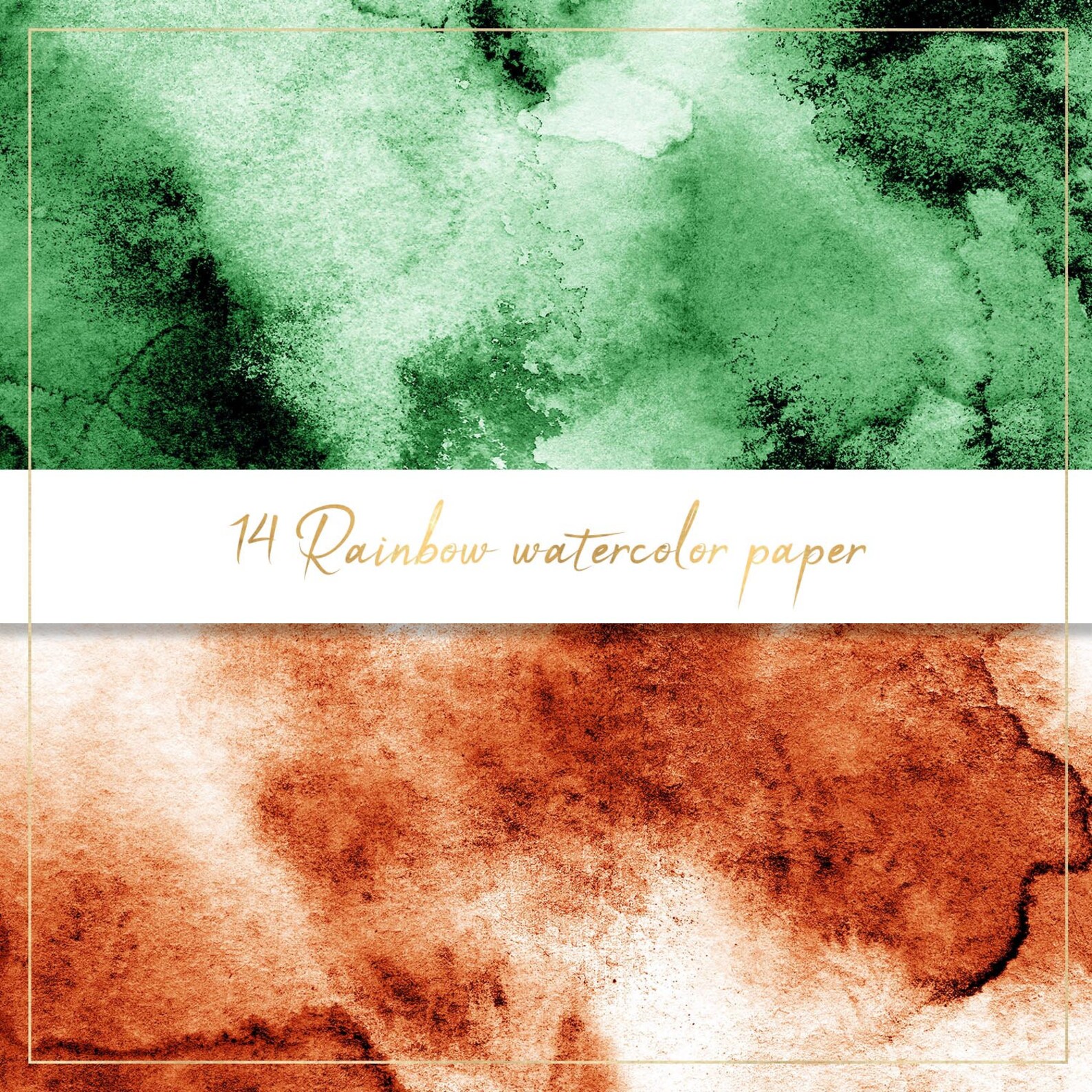 Dark Rainbow Watercolor Digital Paper Colorful Background - Etsy