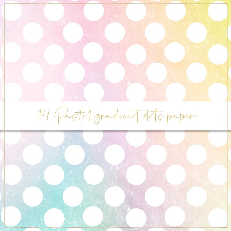 Pastel Gradient Dots Digital Paper Polk Dots Pattern Pastel - Etsy