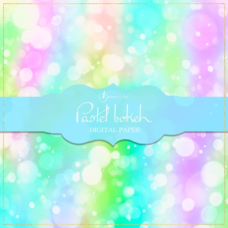 Pastel Bokeh Digital Paper Bokeh Pattern Rainbow Backdrop | Etsy