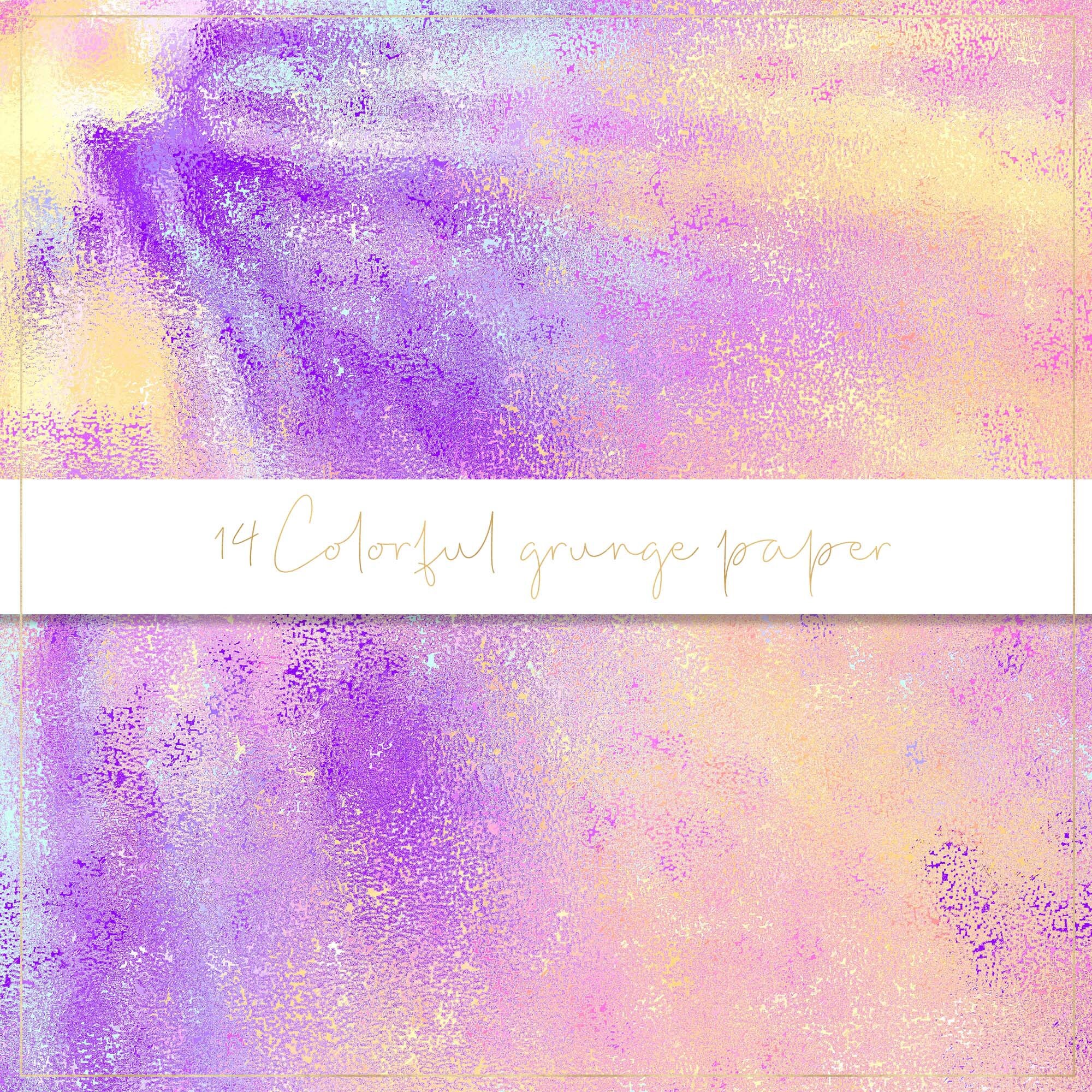 Colorful Grunge Digital Paper Rainbow Wallpaper Mermaid - Etsy