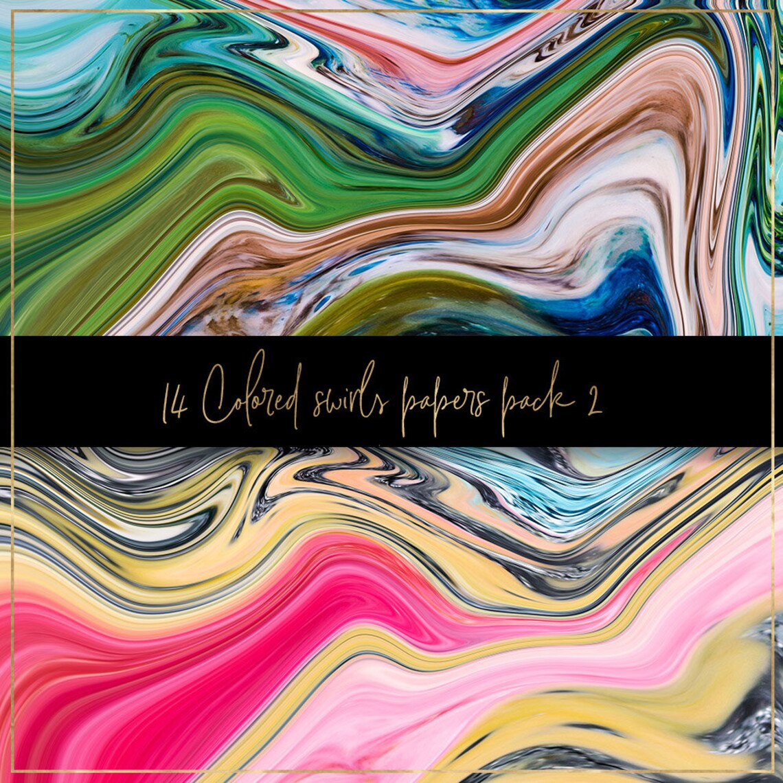 Colored Swirls Digital Paper Liquid Marble Paper - Etsy