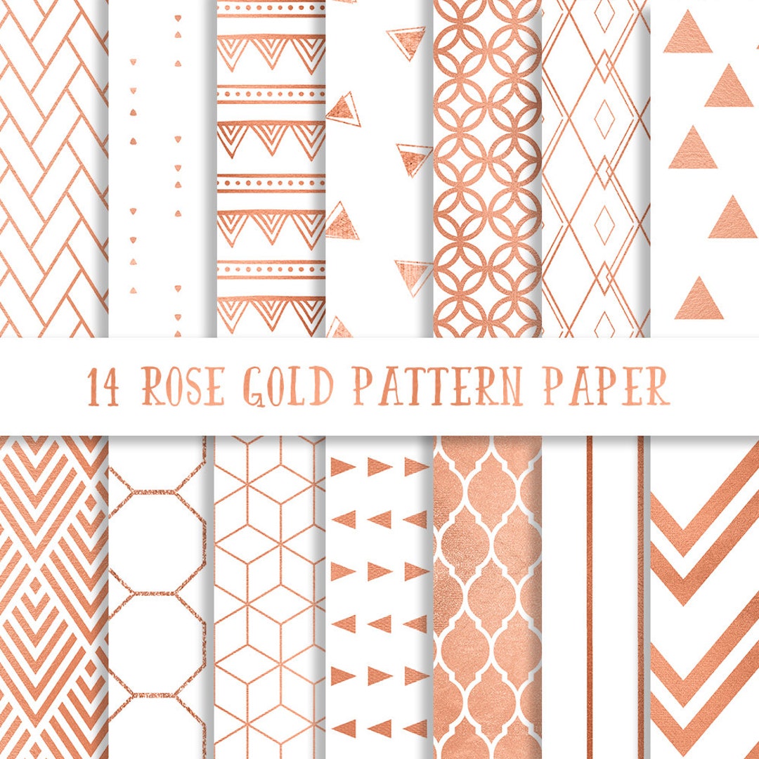 Rose Gold Digital Paper 14, Rose Gold Paper, Glitter Paper, Rose Gold ...