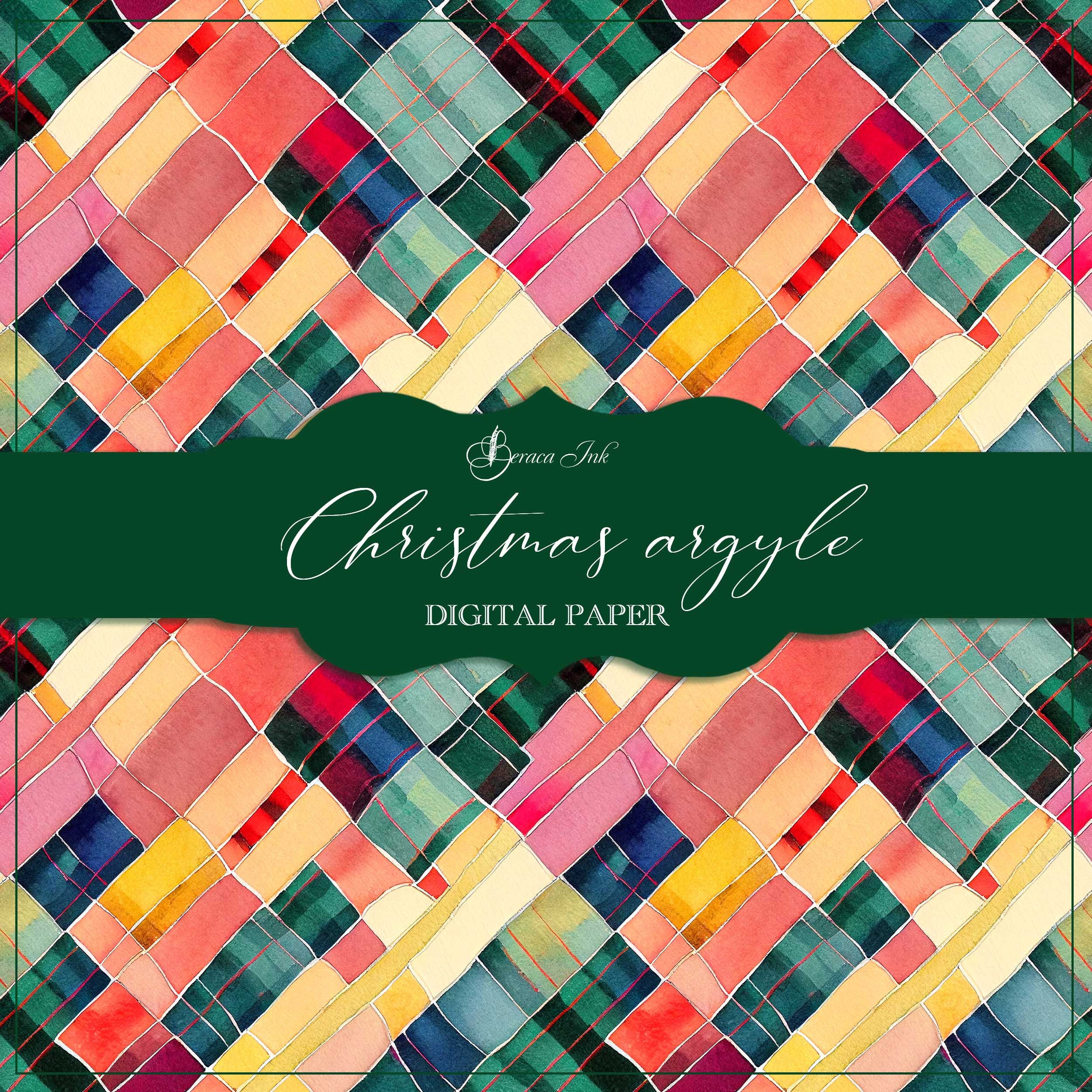 Christmas Argyle Digital Paper Seamless Pattern Christmas - Etsy