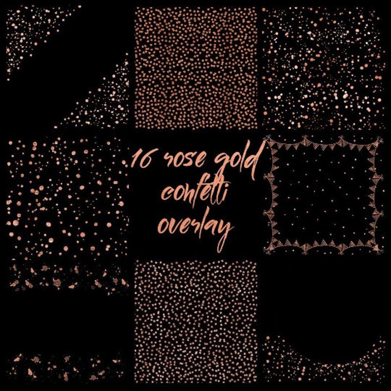 Rose Gold Confetti - Etsy