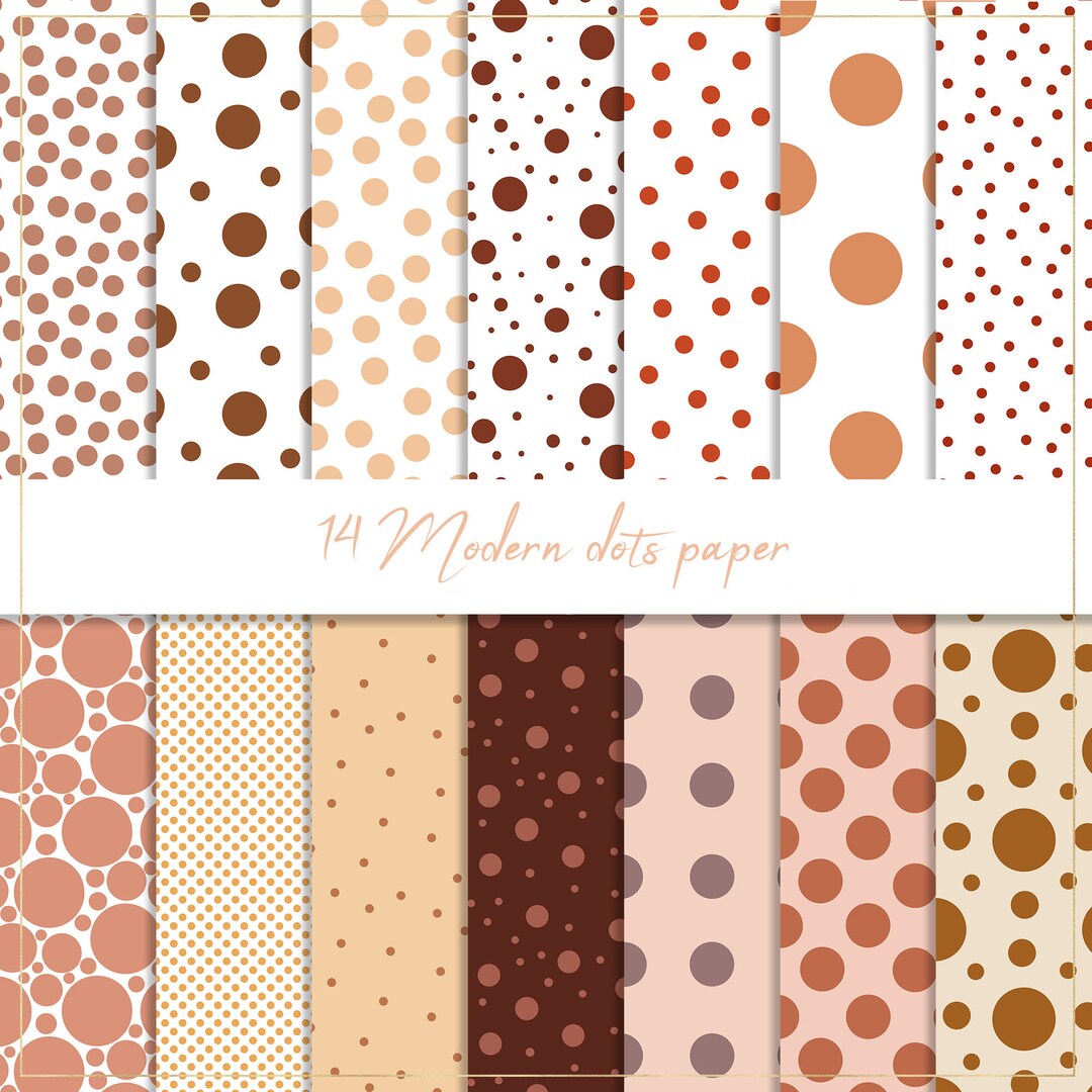 Modern Dots Digital Paper, Polka Dots Seamless Pattern, Confetti ...