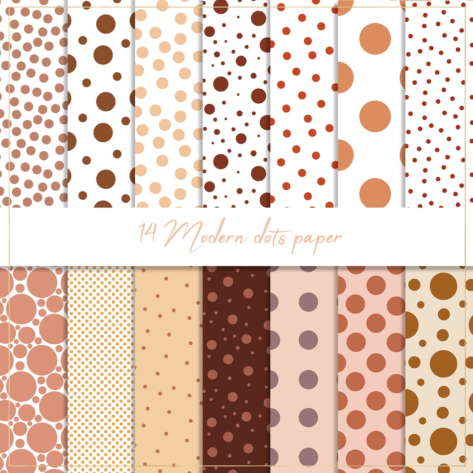 Modern Dots Digital Paper Polka Dots Seamless Pattern - Etsy