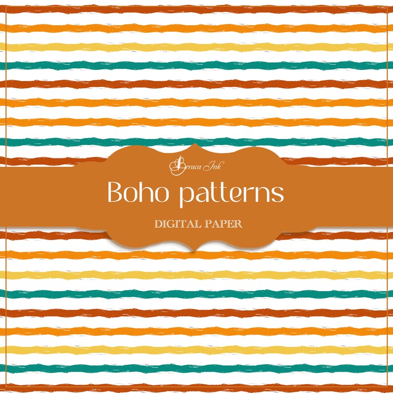 Boho Patterns Digital Paper Seamless Pattern Bohemian Paper | Etsy