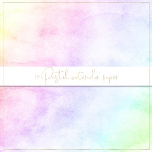 Pastel Watercolor Digital Paper, Pastel Ombre Wallpaper, Pastel ...