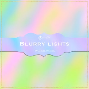 Blurry Lights Digital Paper, Gradient Pattern, Colorful Background ...