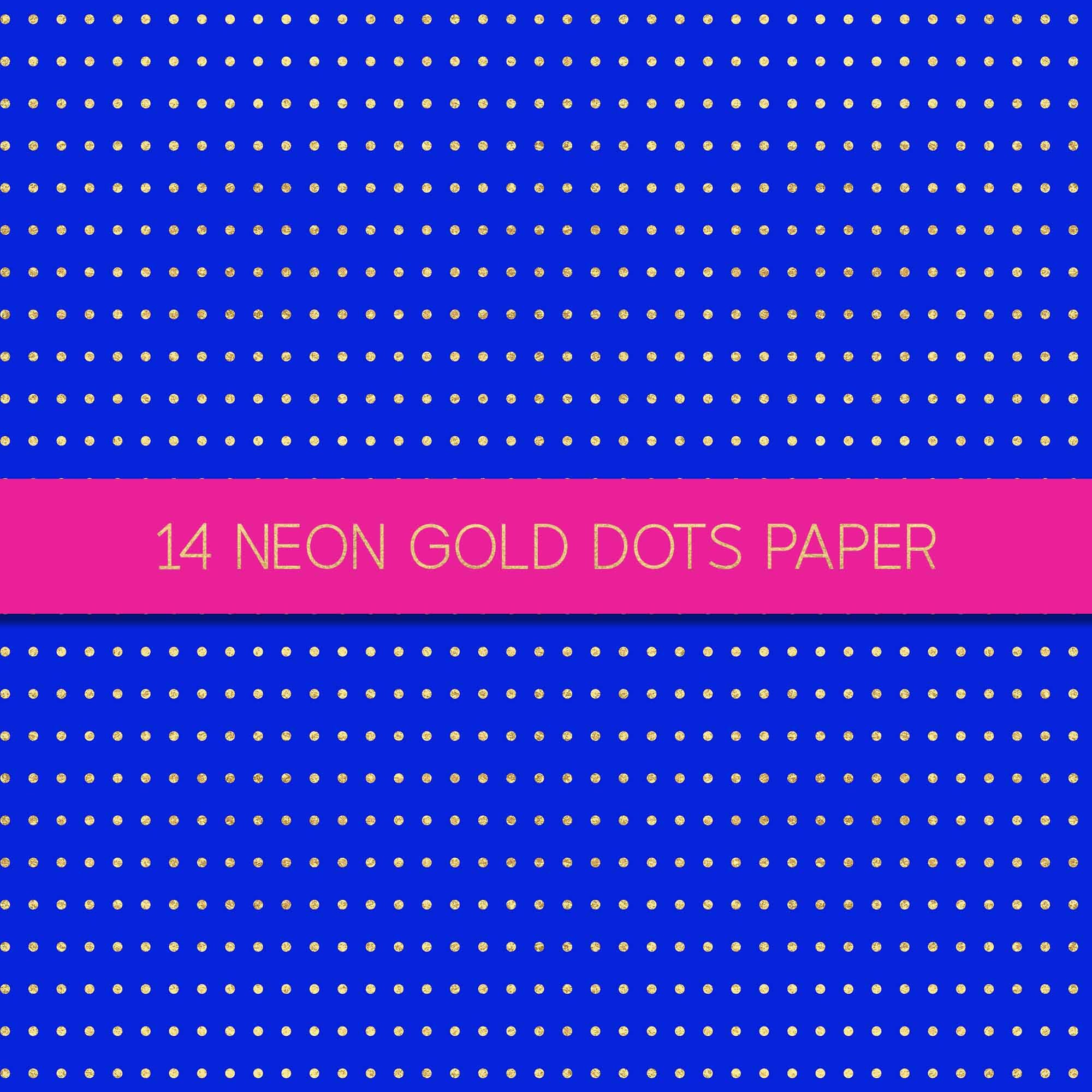 Neon Gold Dots Digital Paper Seamless Paper Gold Polka Dots - Etsy
