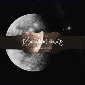 Bohemian Moons Digital Paper, Galaxy Backdrop, Space Paper, Boho ...